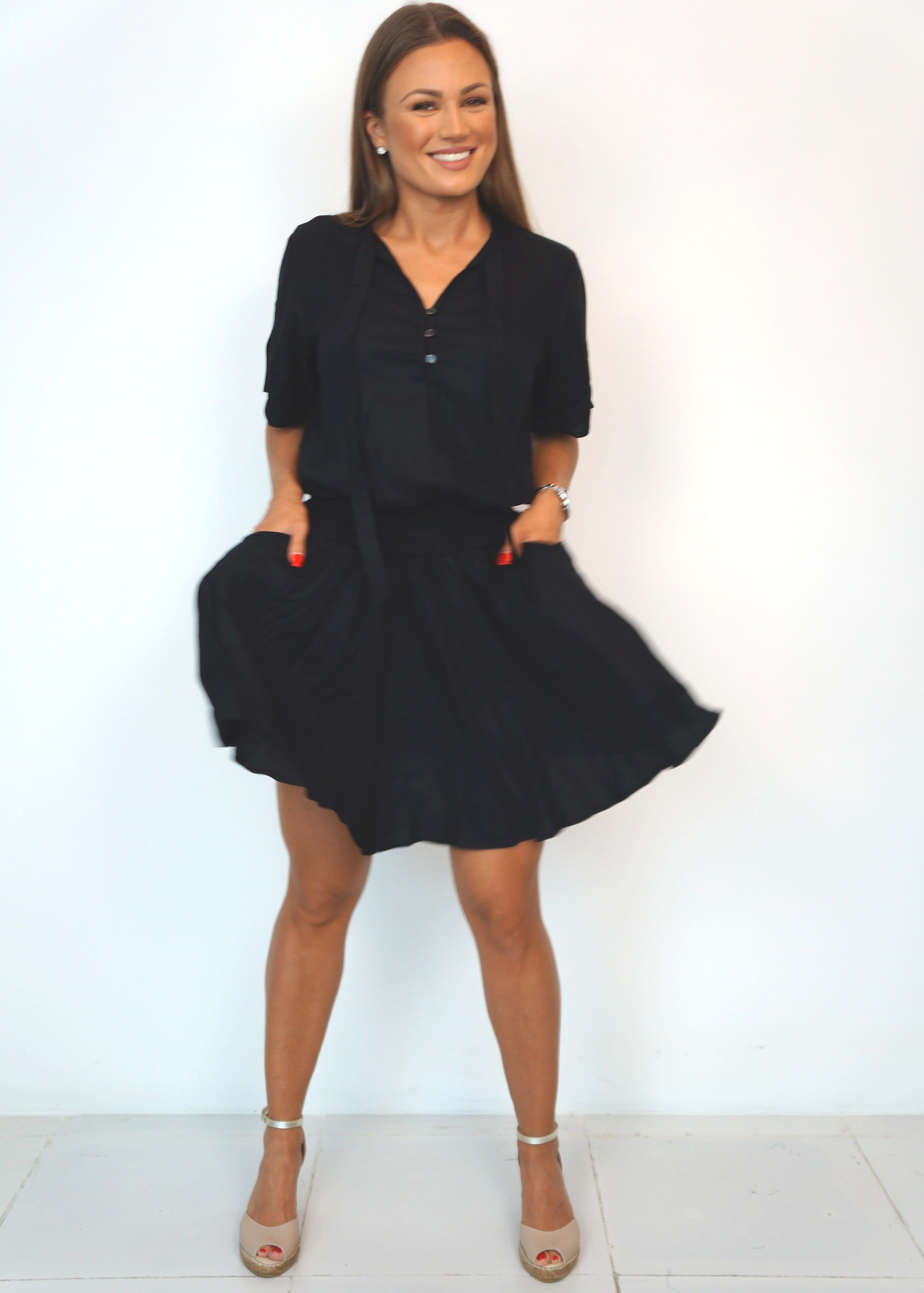 The Leah Dress - Midnight Black – NEON STAR