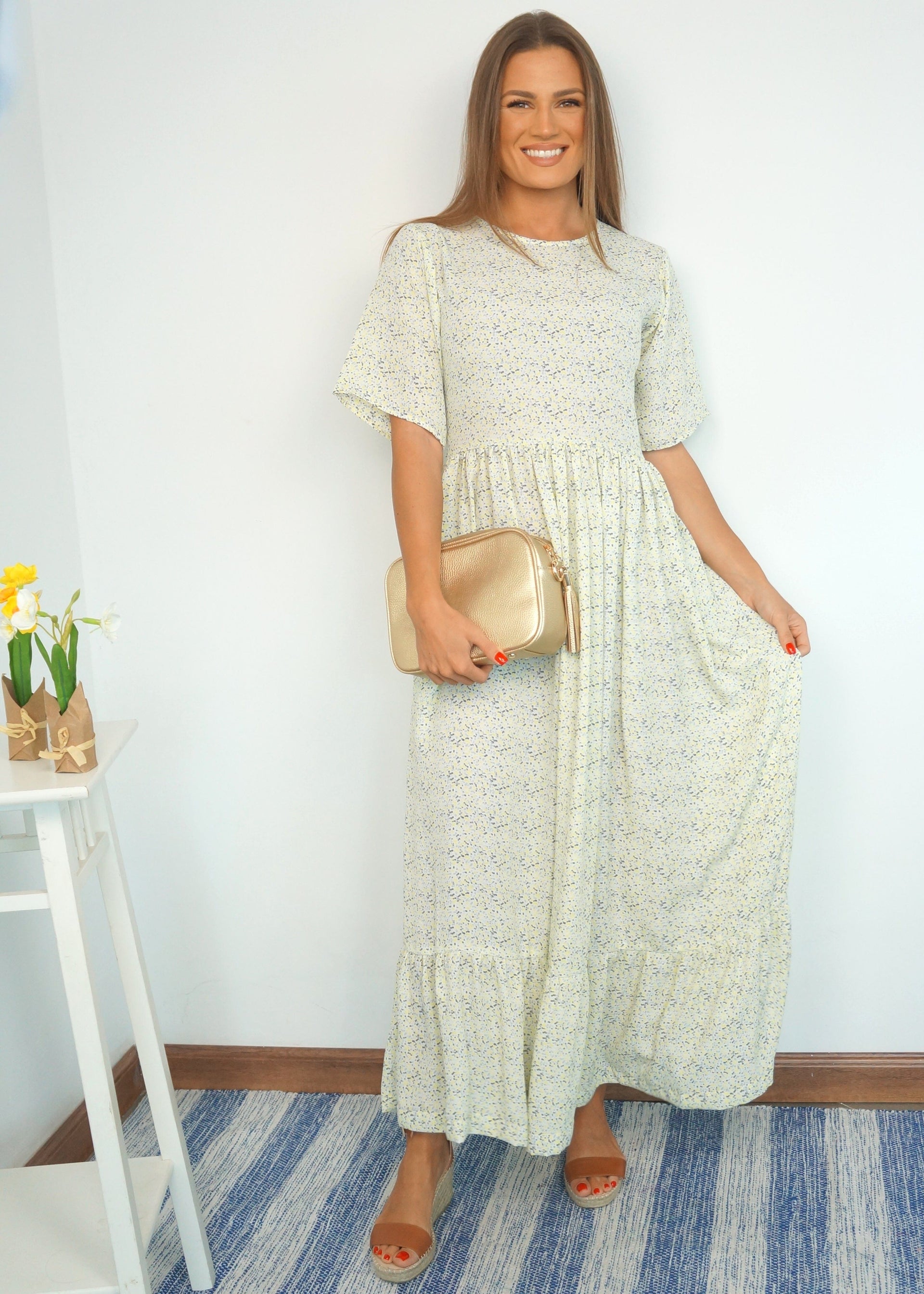 The Marina Dress - Lemon Confetti